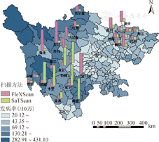SaTScan与FleXScan软件空间扫描统计量法在肺结核疫情空间聚集性研究中的应用比较 - 中华流行病学杂志