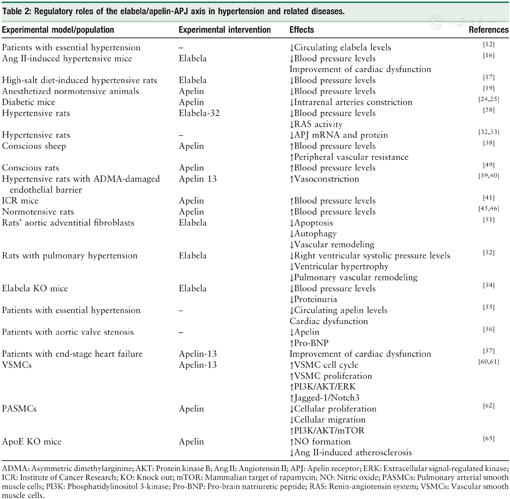 Targeting the elabela/apelin-apelin receptor axis as a novel ...