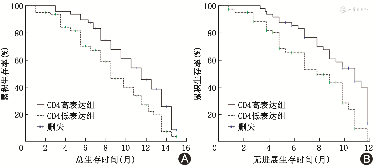CD4阳性T淋巴细胞表达率对Ⅳ期非小细胞肺癌伴癌痛患者疼痛控制及预后的影响